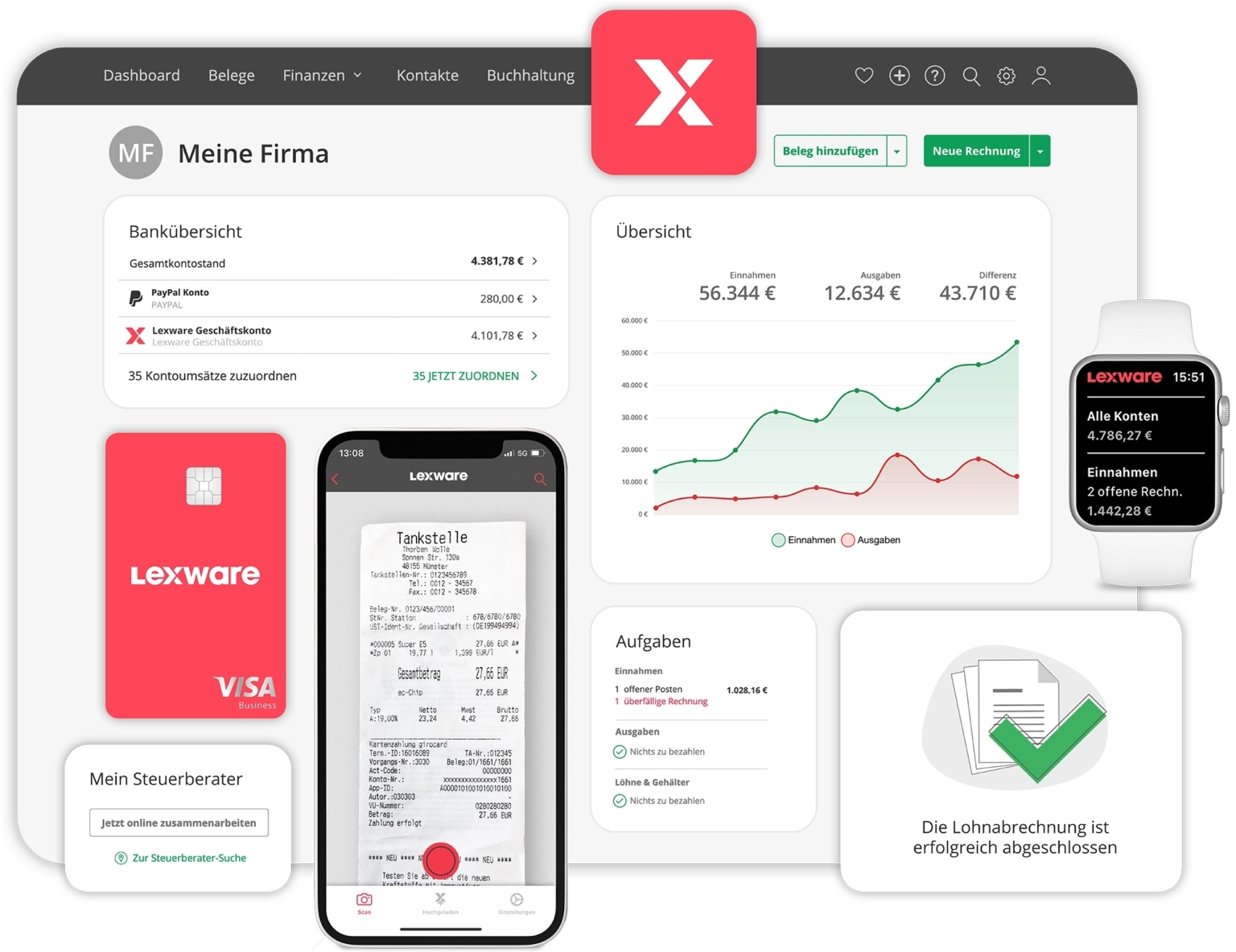 Lexware Office- Rechnung, Finanzen, Buchhaltung